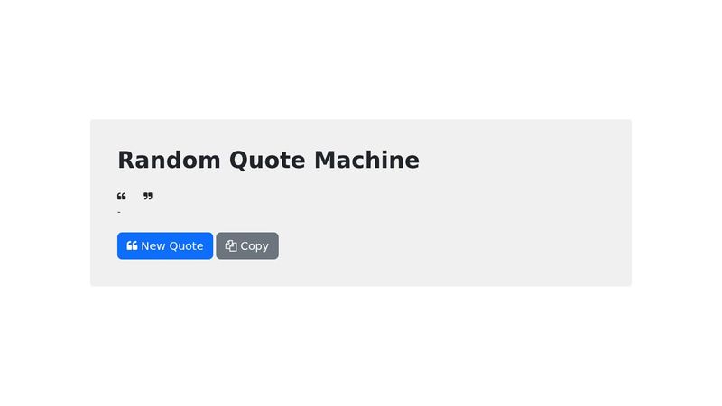 Random Quote Machine