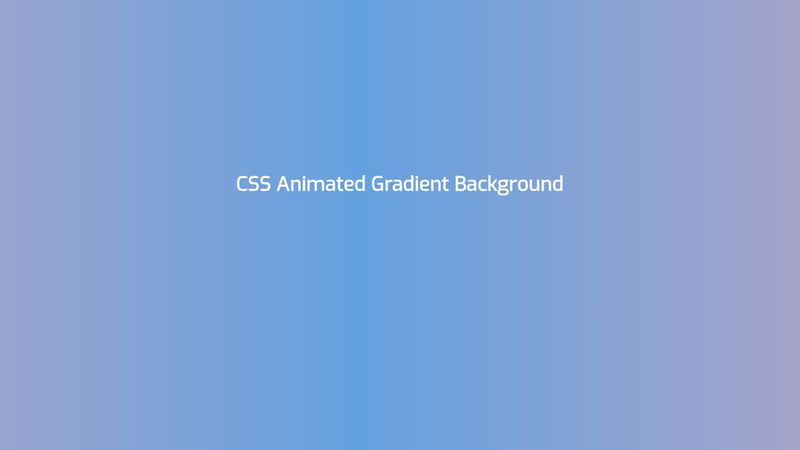 CSS Animated Gradient Background