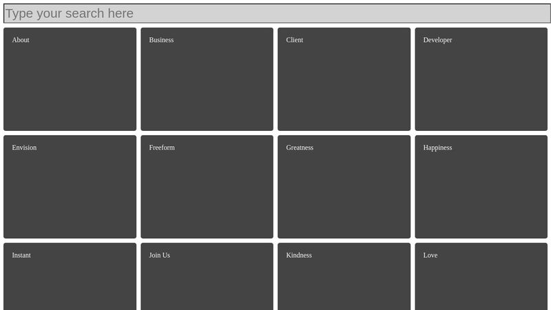jQuery Search Filter