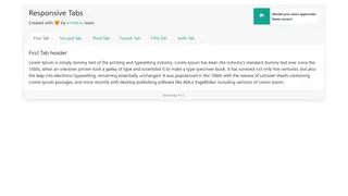 Bootstrap 4 - Responsive Tabs without JS