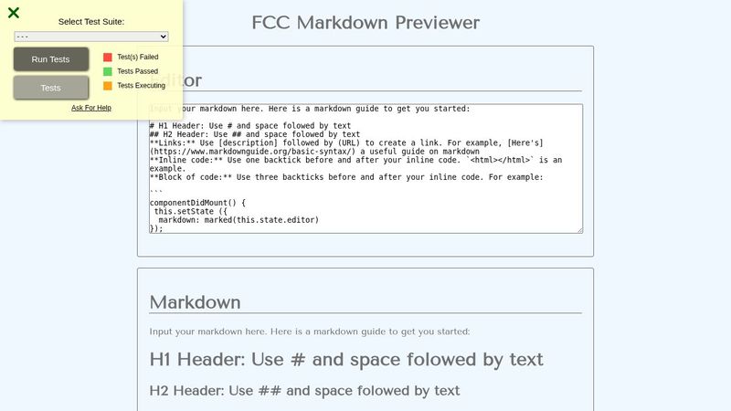 FCC: Markdown Previewer