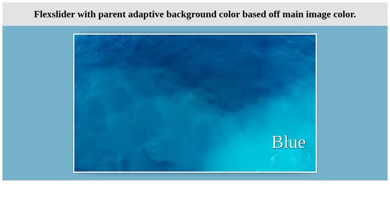 Adaptive background color based off image main color in Flexslider