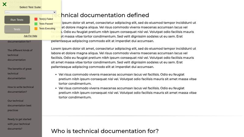 Technical Documentation Page
