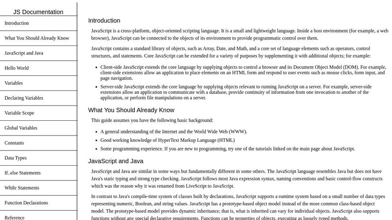 Technical Documentation Page