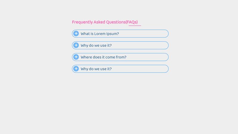 🏆Responsive Accordion menu | FAQs | Using HTML, CSS & JavaScript | CSS3 ...