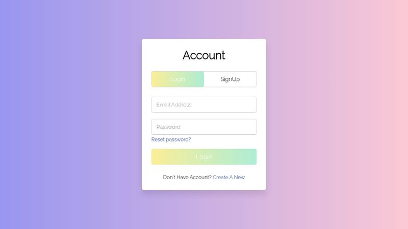 Sign Up & Login Page