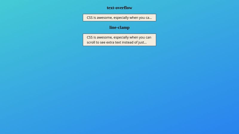 text-overflow & line-clamp