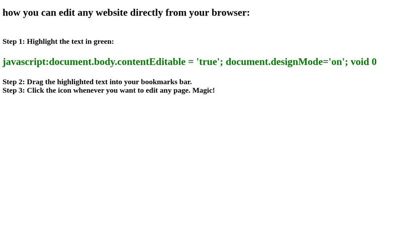 edit any website directly from your browser