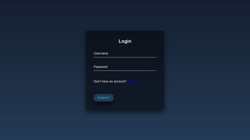 Login Form with floating placeholder