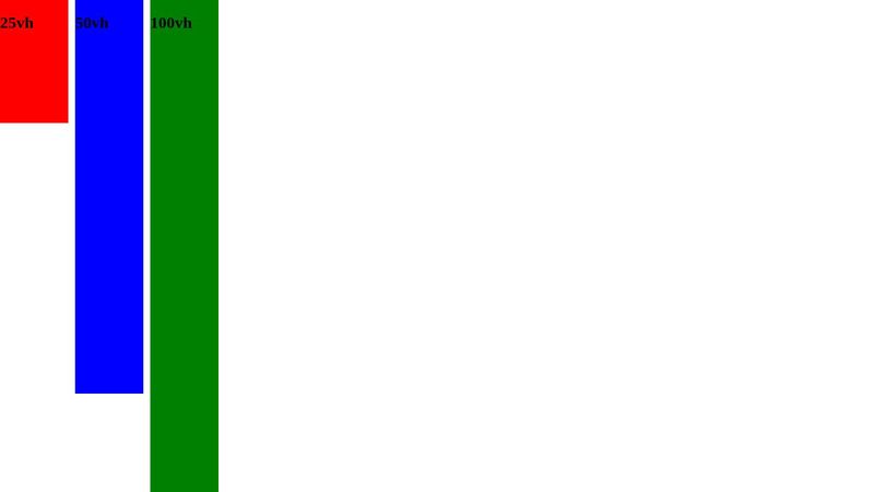 VH in CSS (for stack overflow)