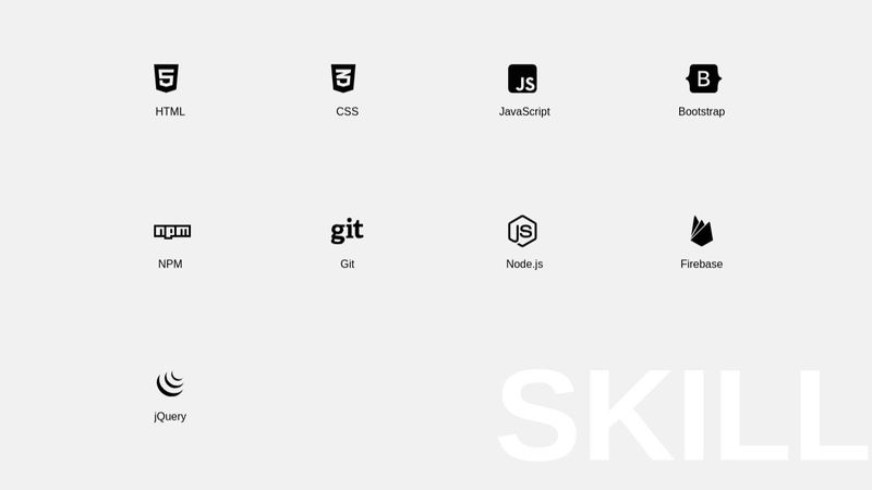 Portfolio Skill Section