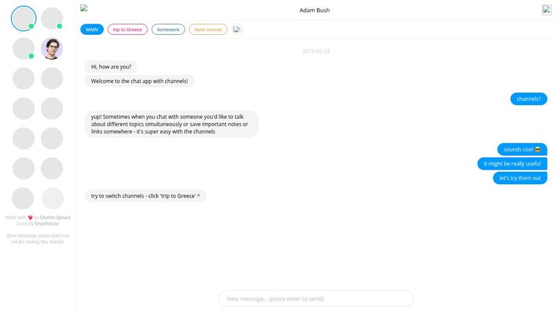 Messenger-like chat app made with Vue.js
