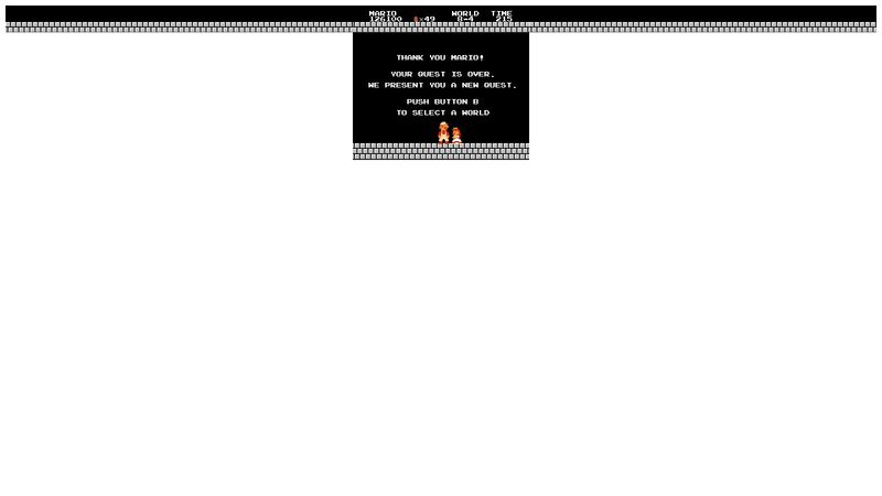 Super Mario game CSS