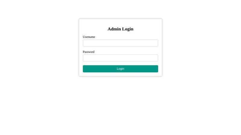 admin login form