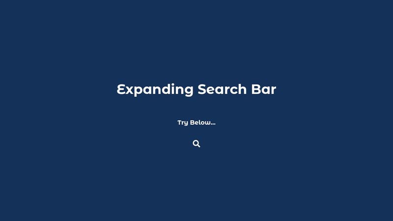 Expanding Search Bar
