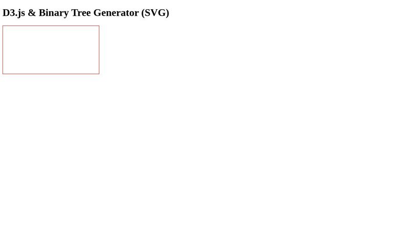 D3.js & Binary Tree Generator (SVG)