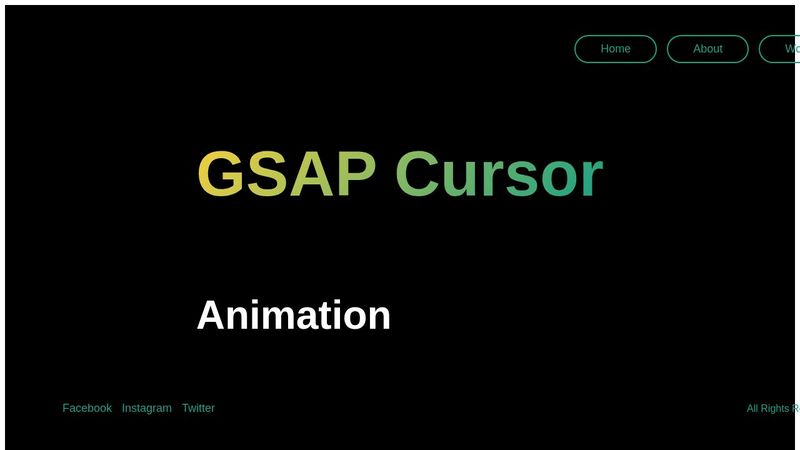 Two Cursor Pointer Animation with GSAP