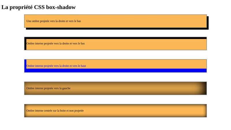 Cours HTML/CSS : box-shadow inset