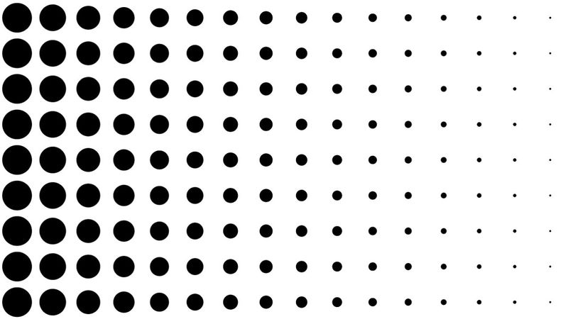 Pure CSS halftone pattern (1 element)