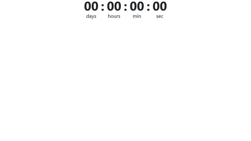 Countdown js plugin vanilla servertime