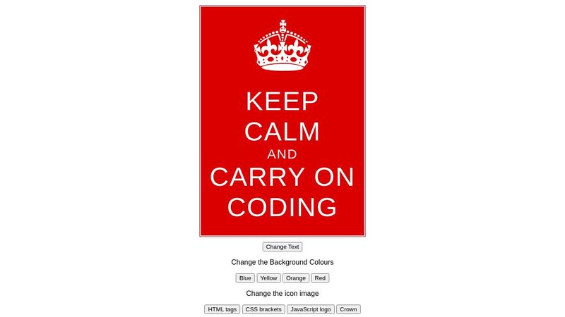 Keep Calm and Carry On Coding