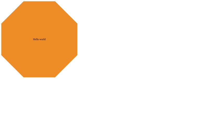 CSS octagon with content