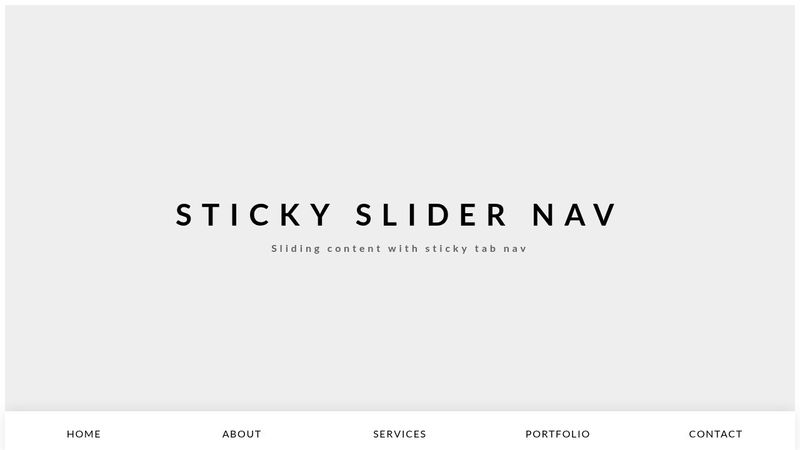 STICKY SLIDER NAV