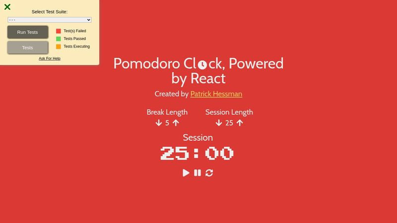 FCC Project: React Pomodoro Clock