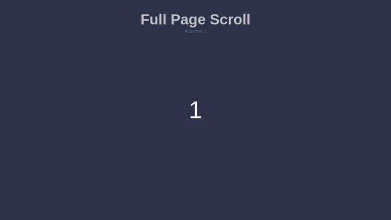 Full Page Scroll
