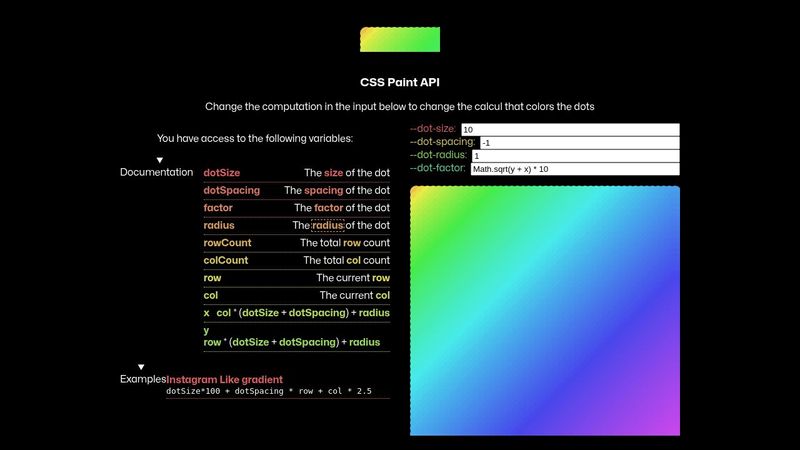 Houdini CSS Paint API
