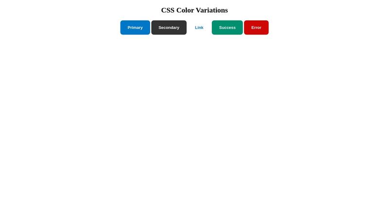 Project #1: CSS Color Variations