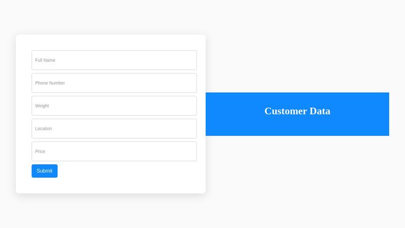 Shipping Information Form