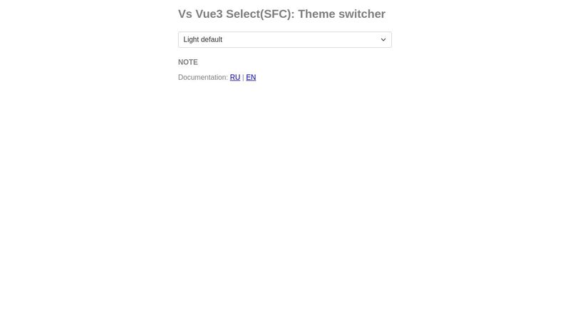 Vs Vue3 Select(SFC): Theme switcher