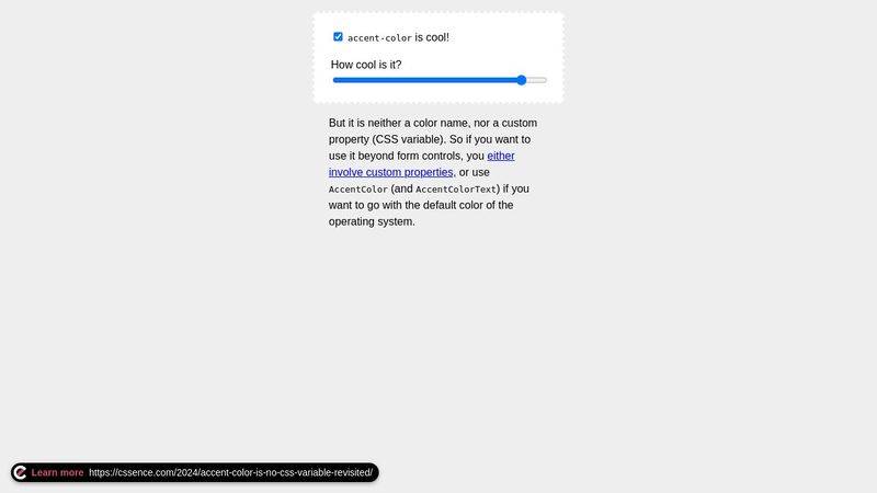 accent-color is still no CSS variable