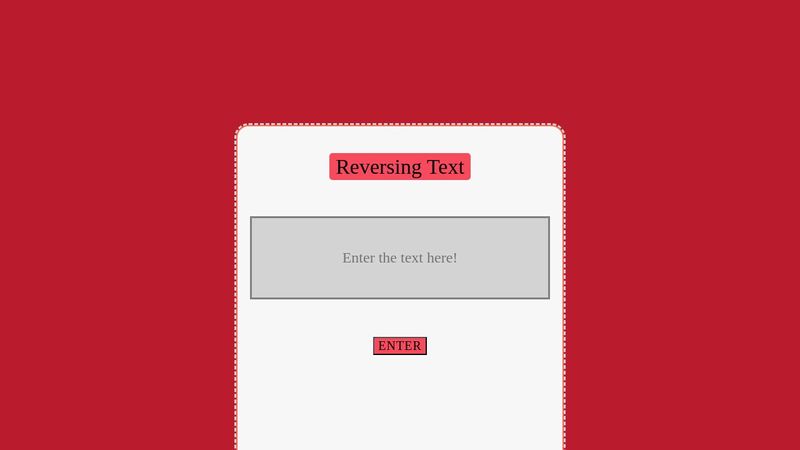 Reversing Text