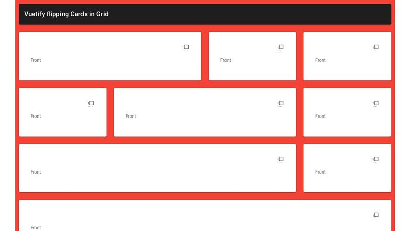 Vuetify Flipping Cards