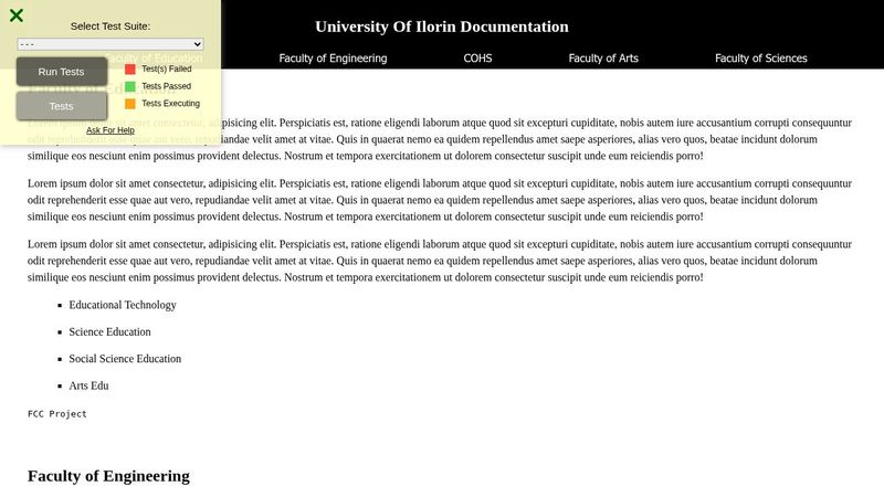 Technical Documentation Page