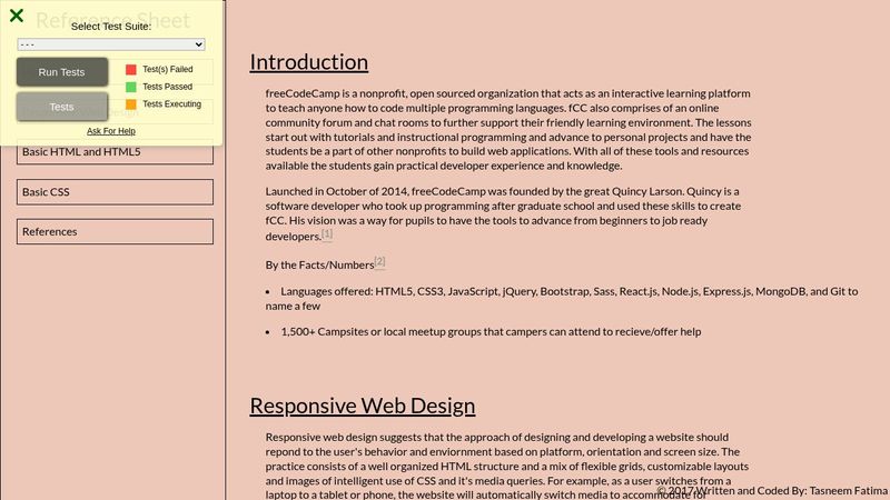 Technical Documentation Page: FCC Project-04
