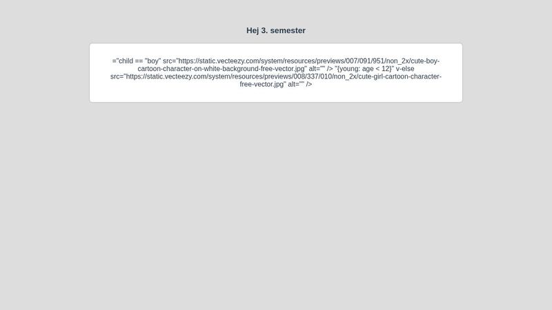 Conditional rendering og conditional classes i Vue