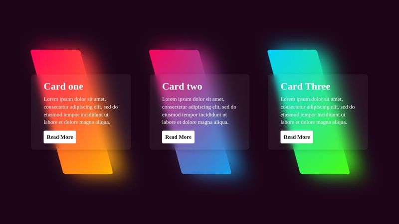Glowing Gradient Glassmorphism Card