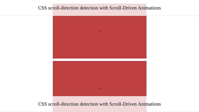Css Scroll Direction Detection With Scroll Driven Animations With