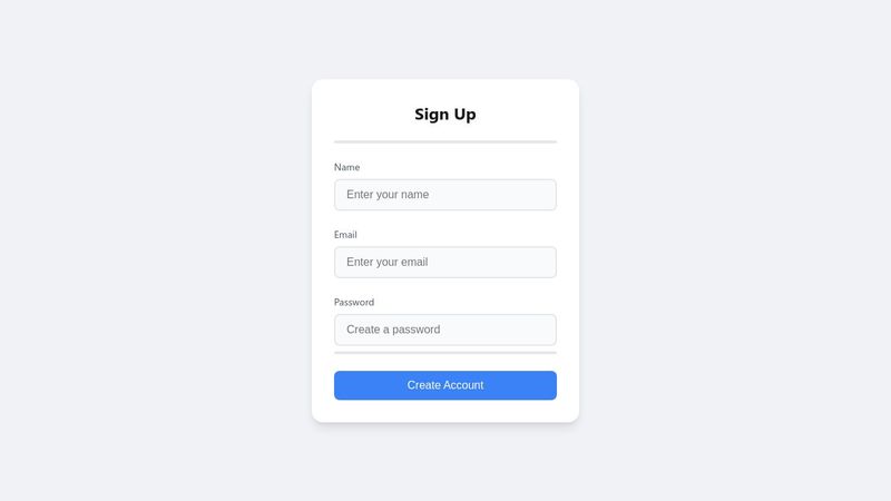 Modern Sign Up Form With Inline Validation
