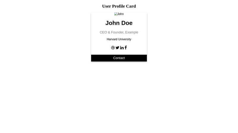 Css3 Profile Card Design