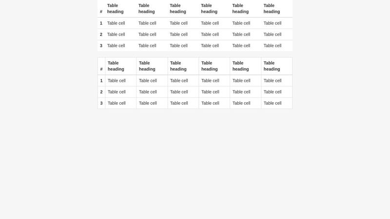 Bootstrap Responsive Table