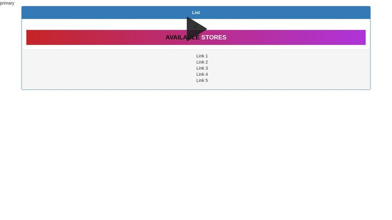 play-button overlay with bootstrap panels