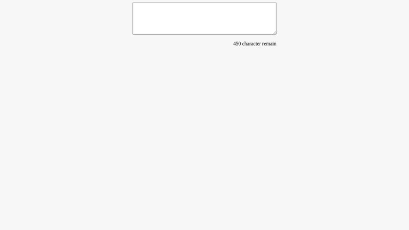 Count character remain in textarea with JavaScript