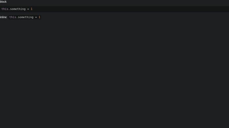 dark codepen-like template with code highlighting