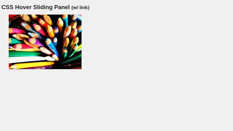 CSS hover sliding panel