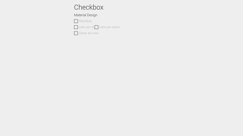 Checkbox Material design
