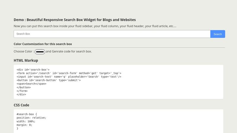 Responsive Expanding Search Box